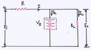 Explain with a circuit diagram, the use of a Zener diode as a reference ...