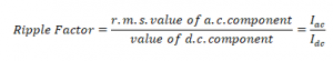 Ripple Factor Formula - Electronics Post