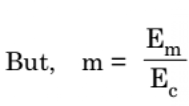 Modulation Index or Modulation Factor of AM Wave - Electronics Post